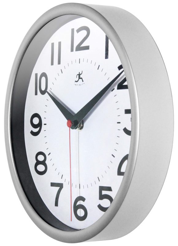 9 inch Metro Silver Resin Wall Clock | Clock by Room