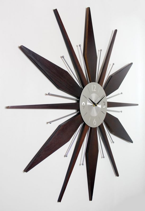 30 inch Utopia Walnut Metal and Wood Wall Clock | Clock by Room