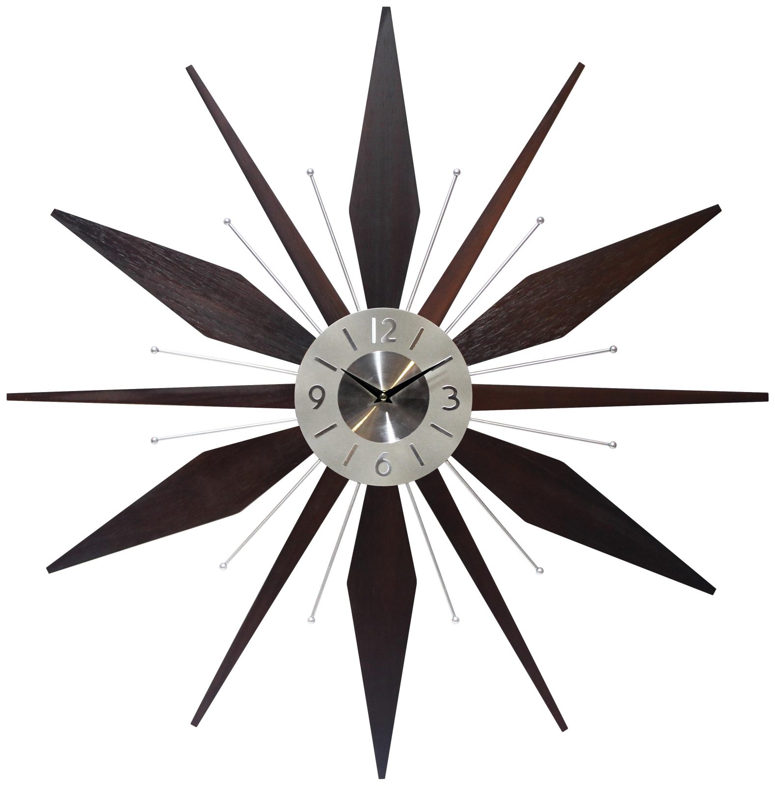 30 inch Utopia Walnut Metal and Wood Wall Clock | Clock by Room