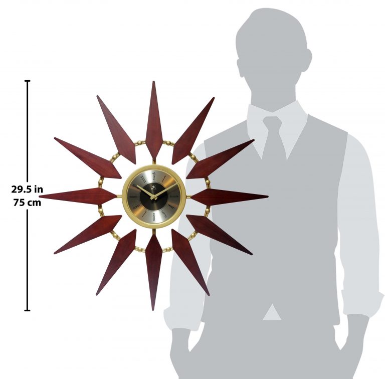 30 inch Orion Mid-Century Walnut Wall Clock | Clock by Room