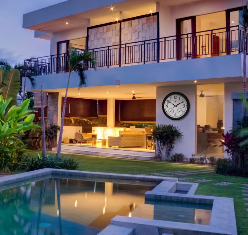 24 inch Classic; a Black Indoor/Outdoor Wall Clock | Clock by Room