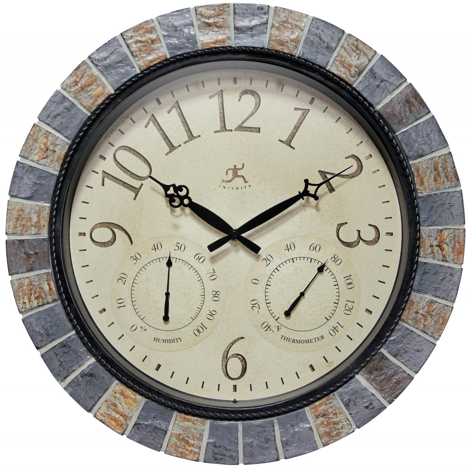 18 inch Inca II Slate-Look Resin Wall Clock | Clock by Room