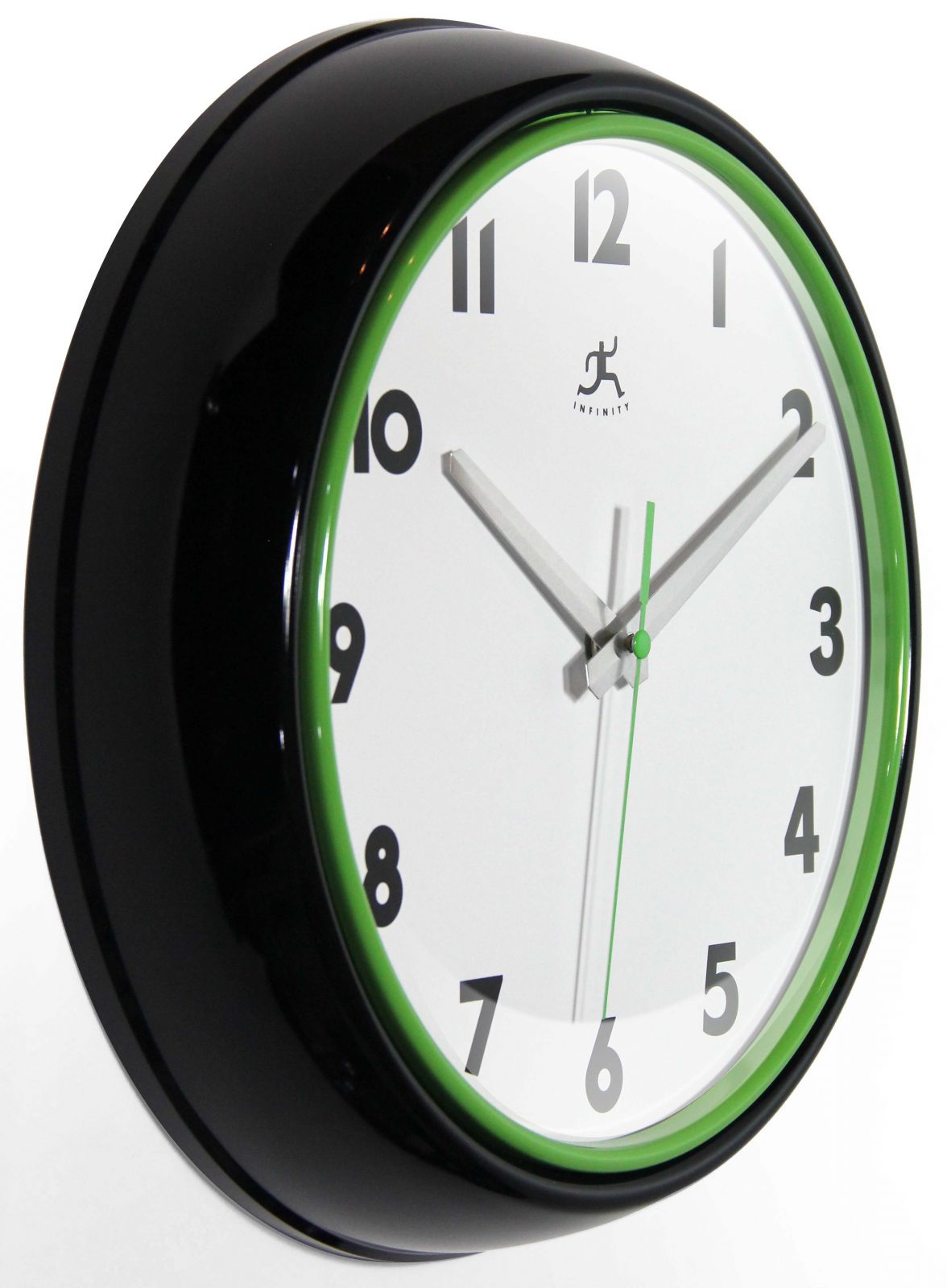 12 inch Lux; a Black and Green Resin Wall Clock | Clock by Room