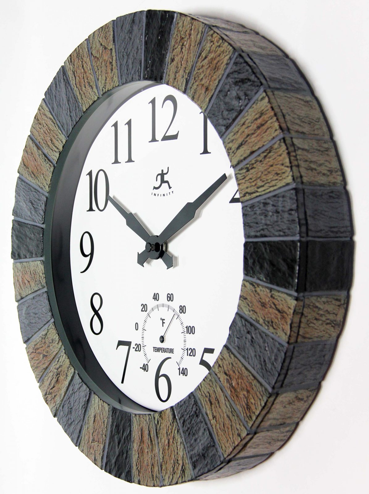 13 inch Faux Slate 2; a Multi-Color Faux Slate Look Resin Wall Clock ...