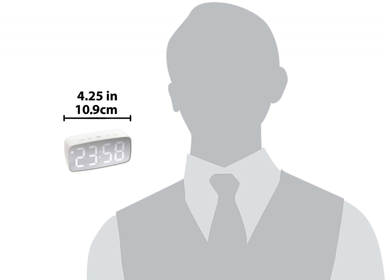 White Digital Alarm Clock