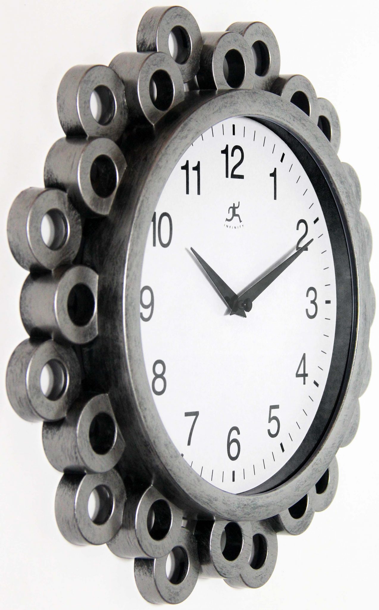 12 inch Ellipse; a Silver Resin Wall Clock for indoor | Clock by Room