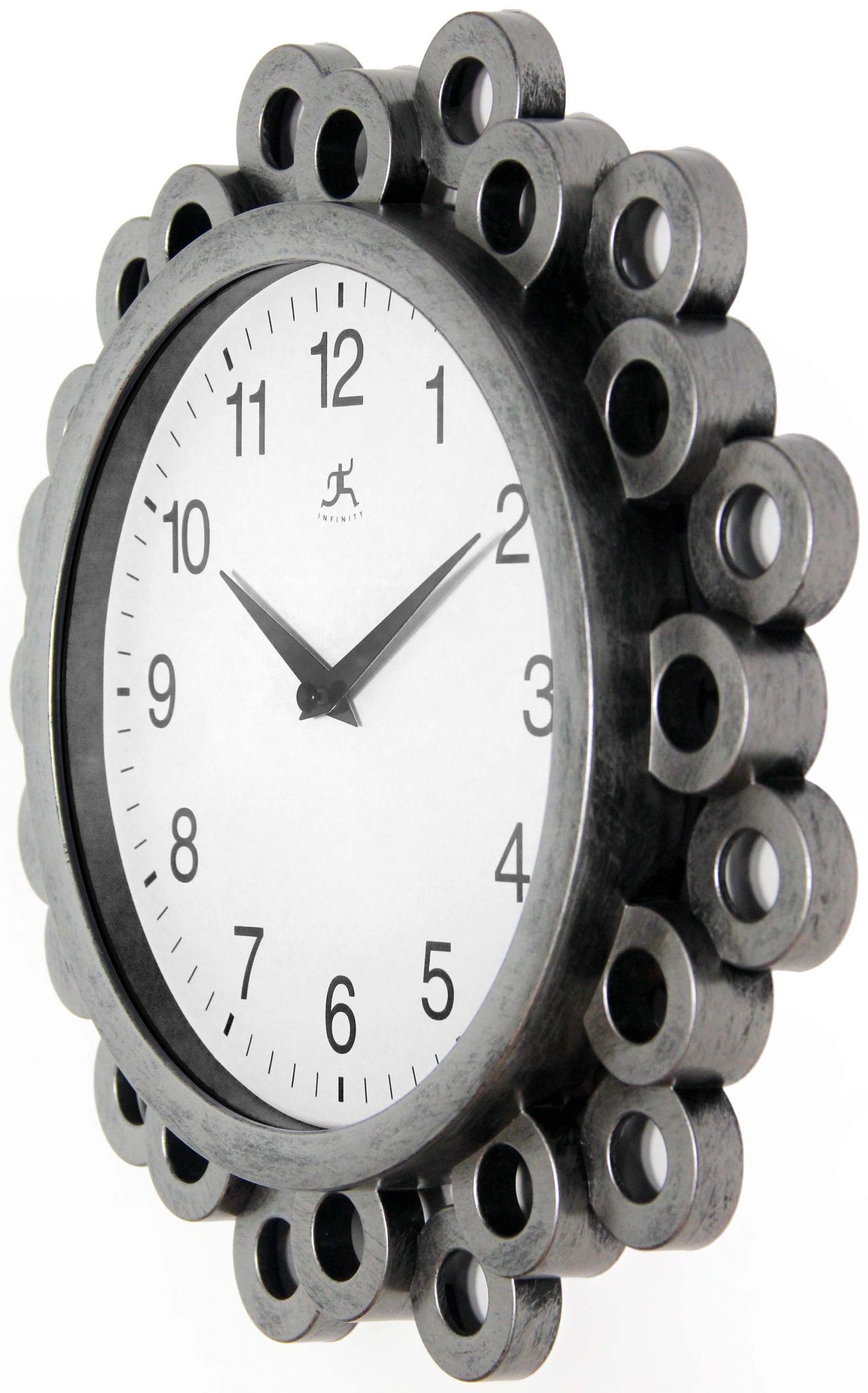 12 inch Ellipse; a Silver Resin Wall Clock for indoor | Clock by Room