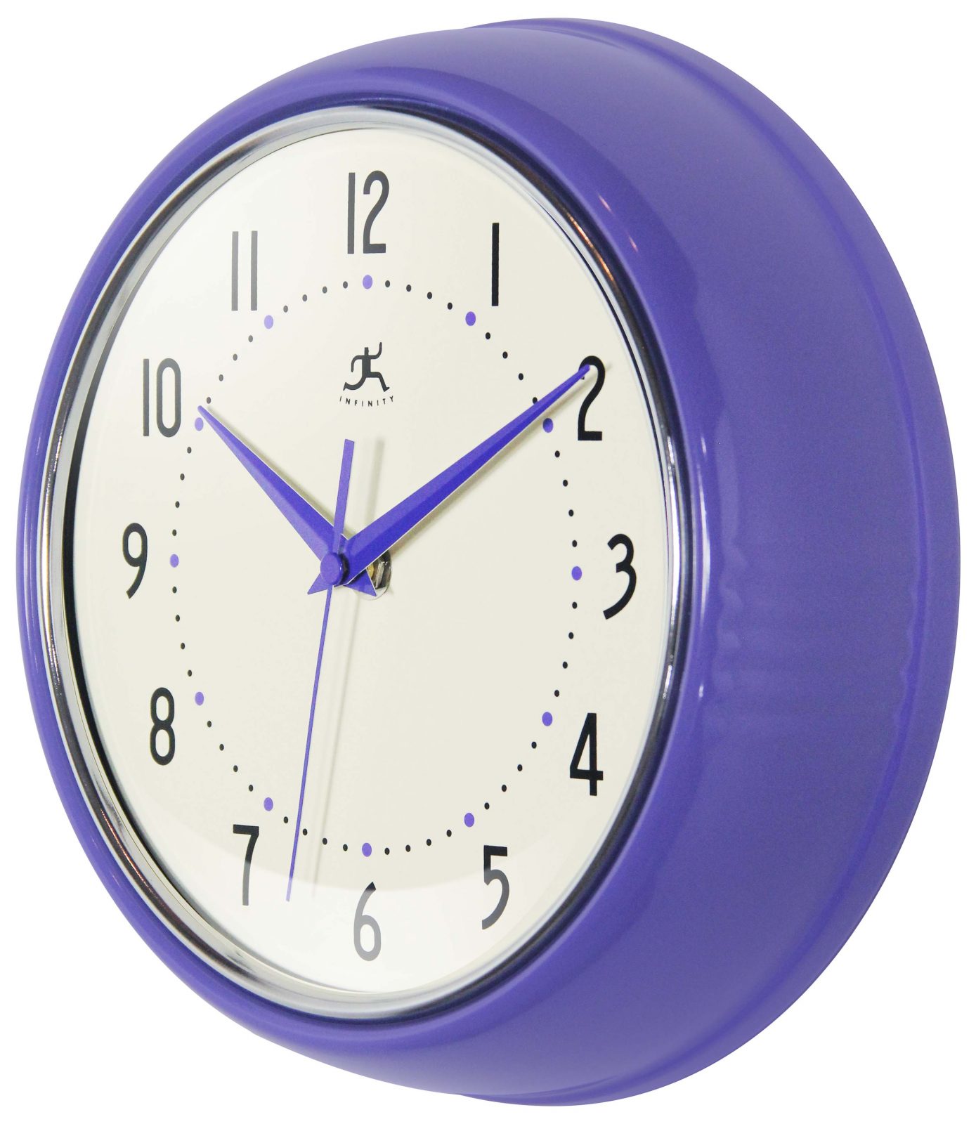 9.5 inch Retro Veri Peri; a Periwinkle Aluminum Wall Clock | Clock by Room