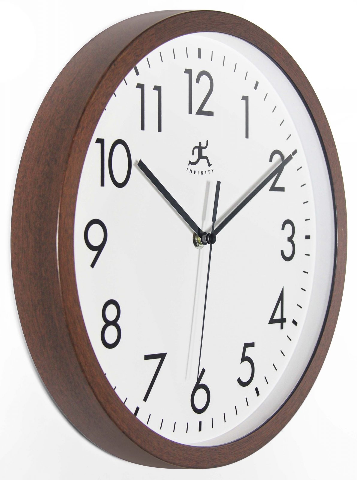 12 inch Walnut-Look Wall Clock | Clock by Room