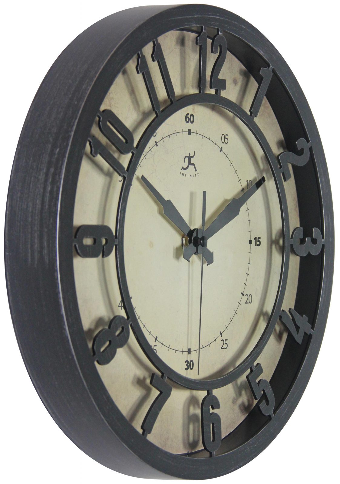 12 inch 3D Clock; a Black Resin Wall Clock | Clock by Room