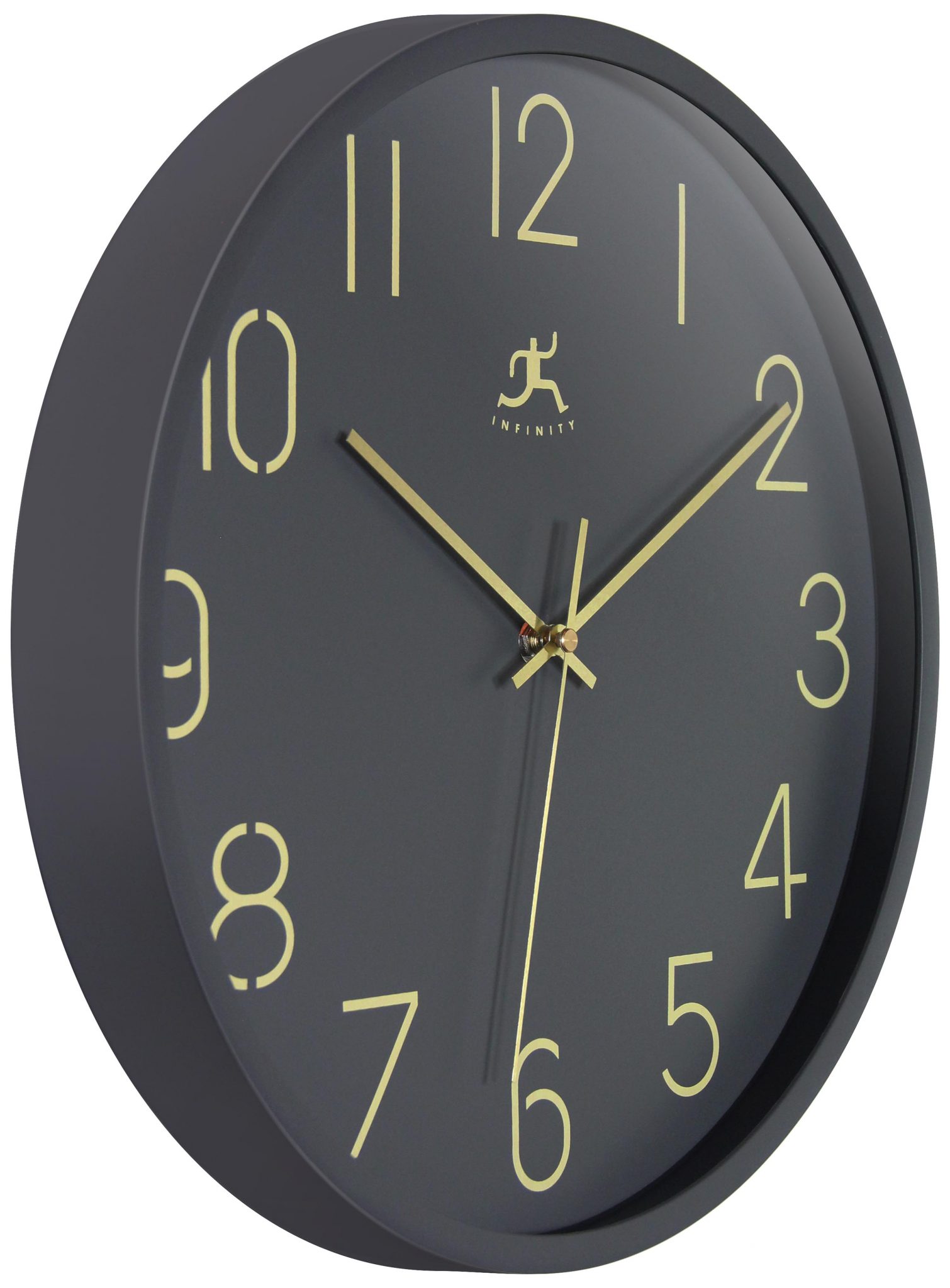 14 inch Stencil Number; a Dark Grey Resin Wall Clock | Clock by Room