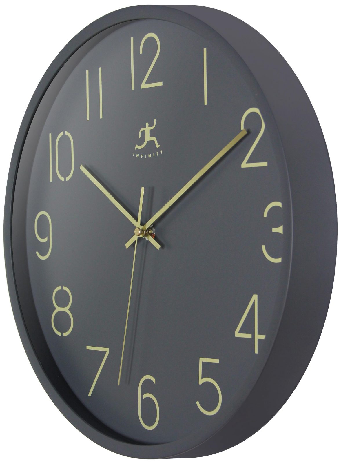 14 inch Stencil Number; a Dark Grey Resin Wall Clock | Clock by Room