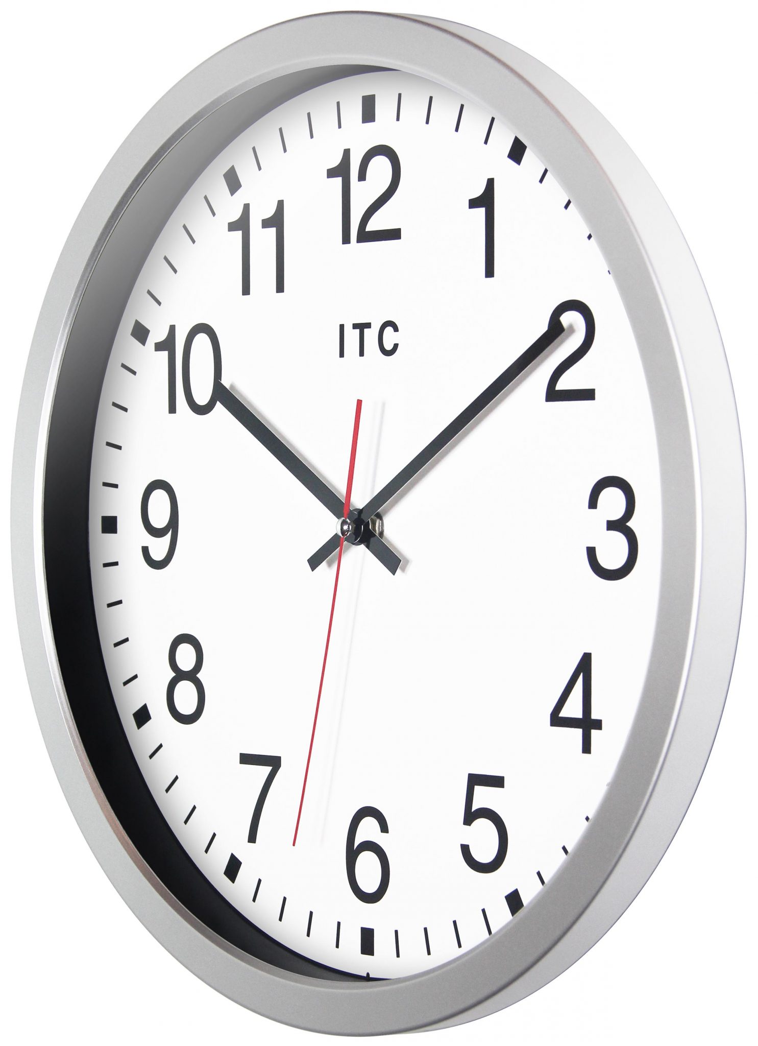 14 inch Obsidian; a Silver Resin Wall Clock | Clock by Room