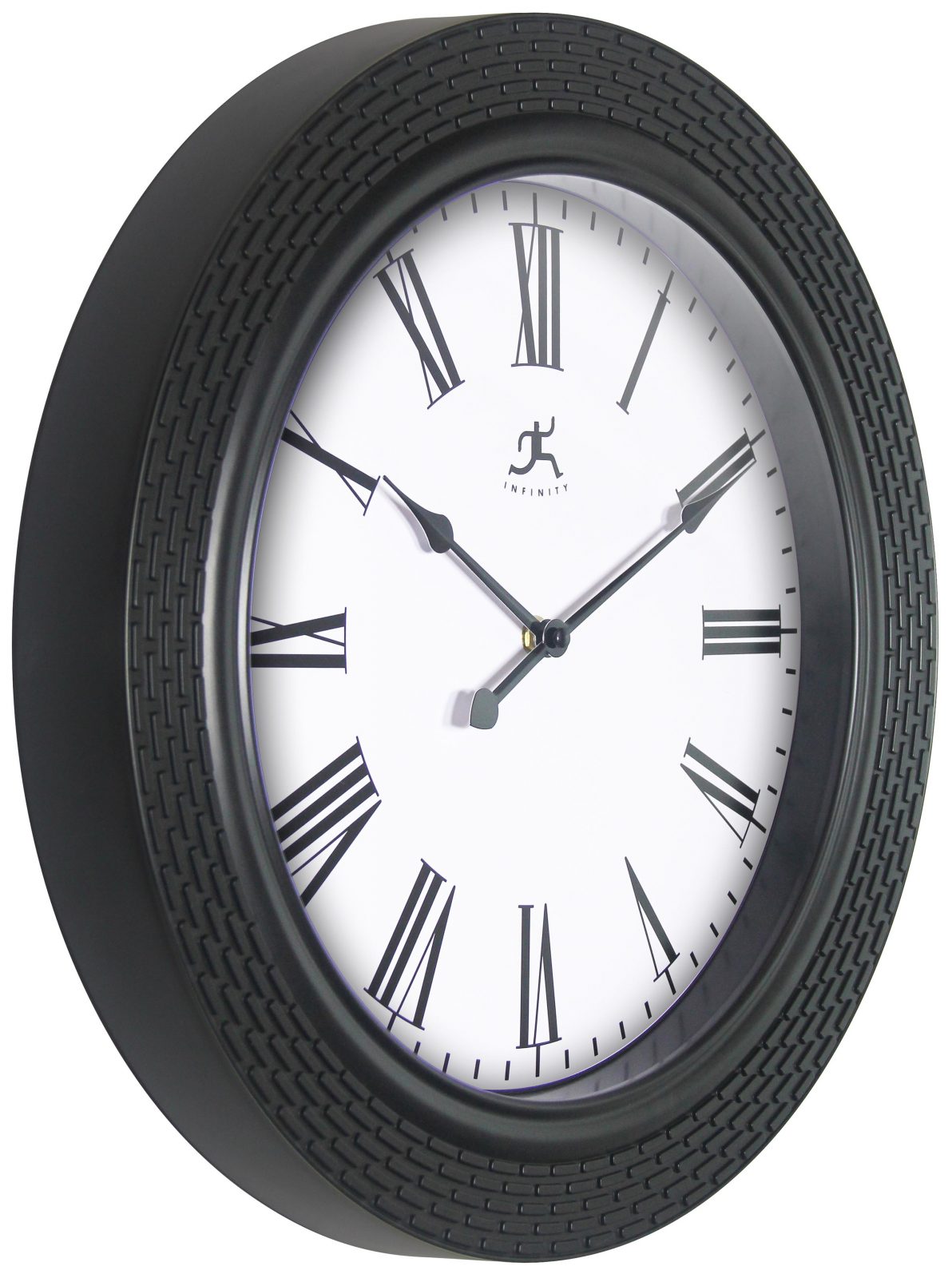 16 inch Roman Weave Clock; a Black Resin Wall Clock | Clock by Room
