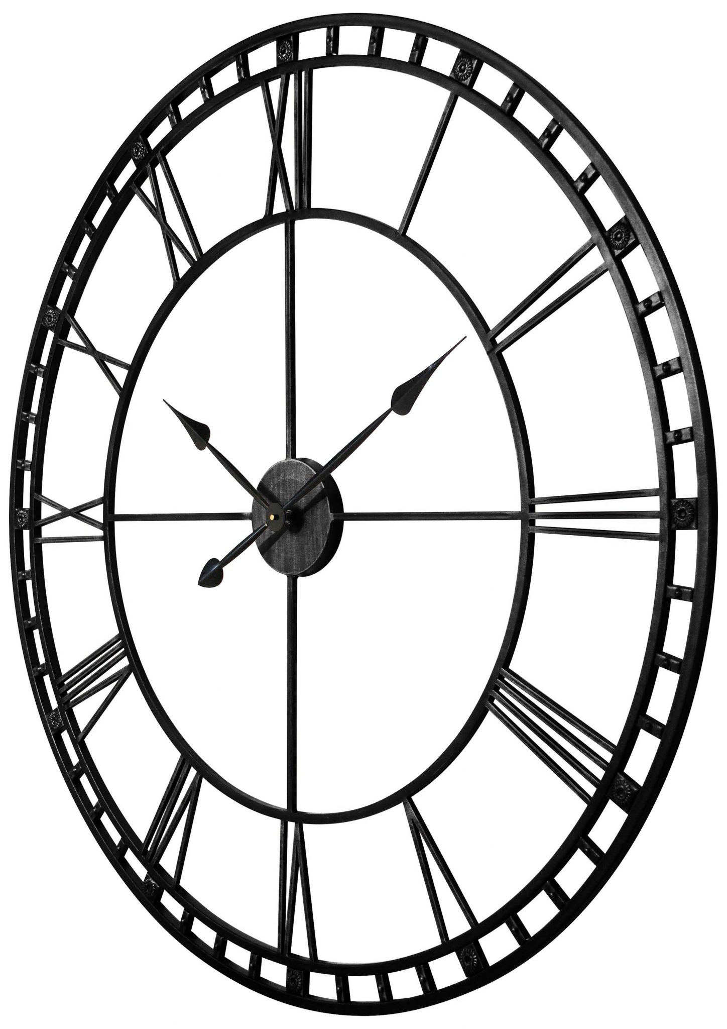 39 inch The Tower XXL; a Black Steel Wall Clock | Clock by Room