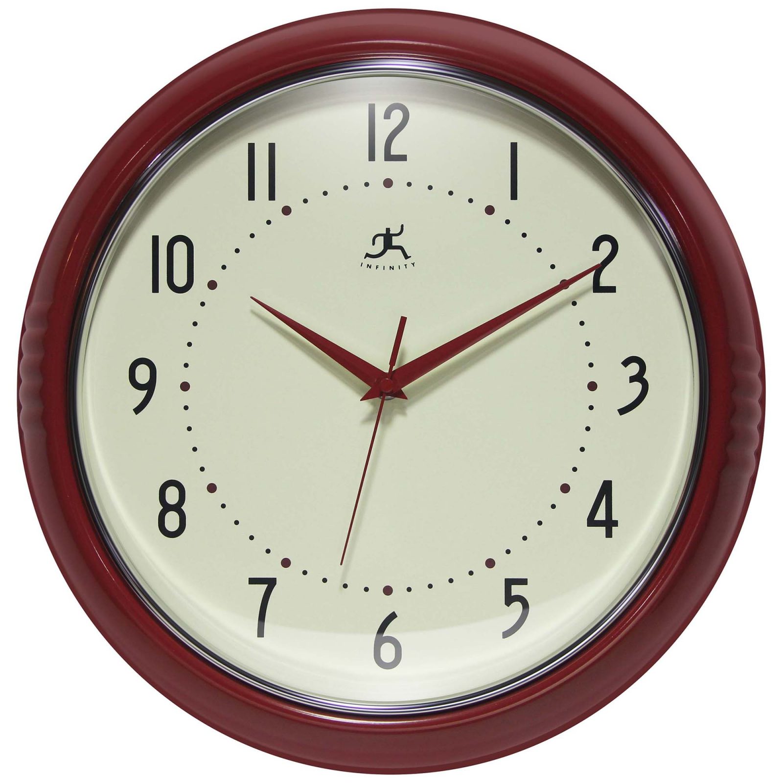 15 inch Retro Red; a Red Aluminum Wall Clock | Clock by Room
