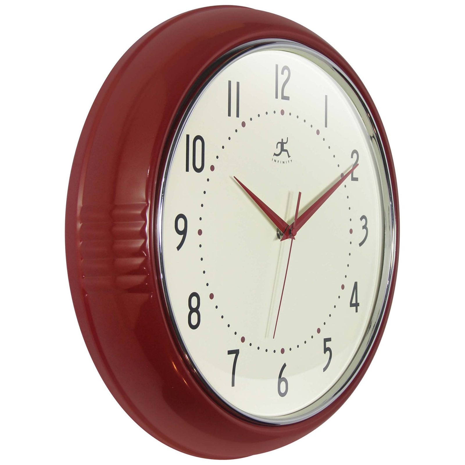 15 inch Retro Red; a Red Aluminum Wall Clock | Clock by Room