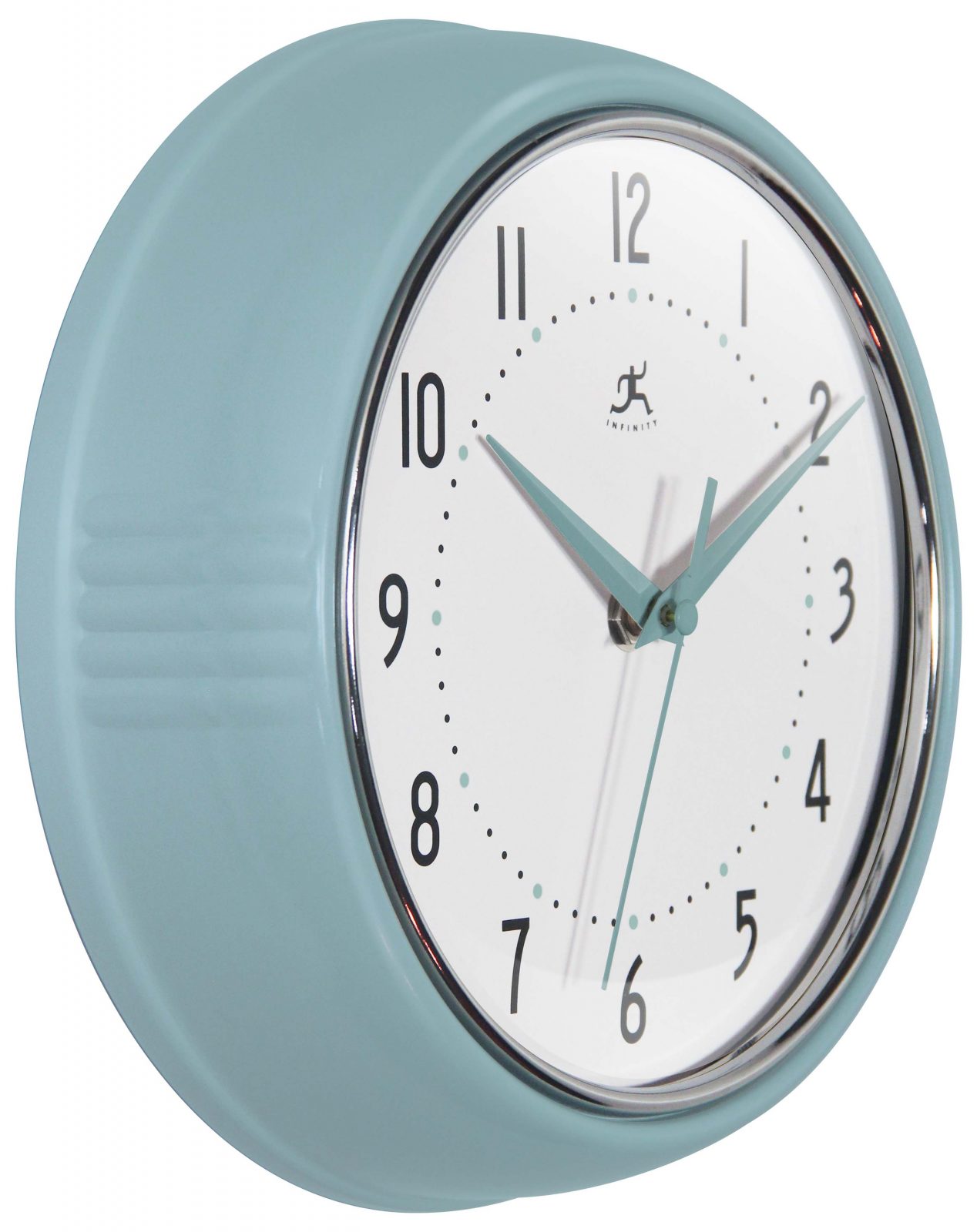 9.5 inch Retro Baby Blue; a Blue Aluminum Wall Clock | Clock by Room