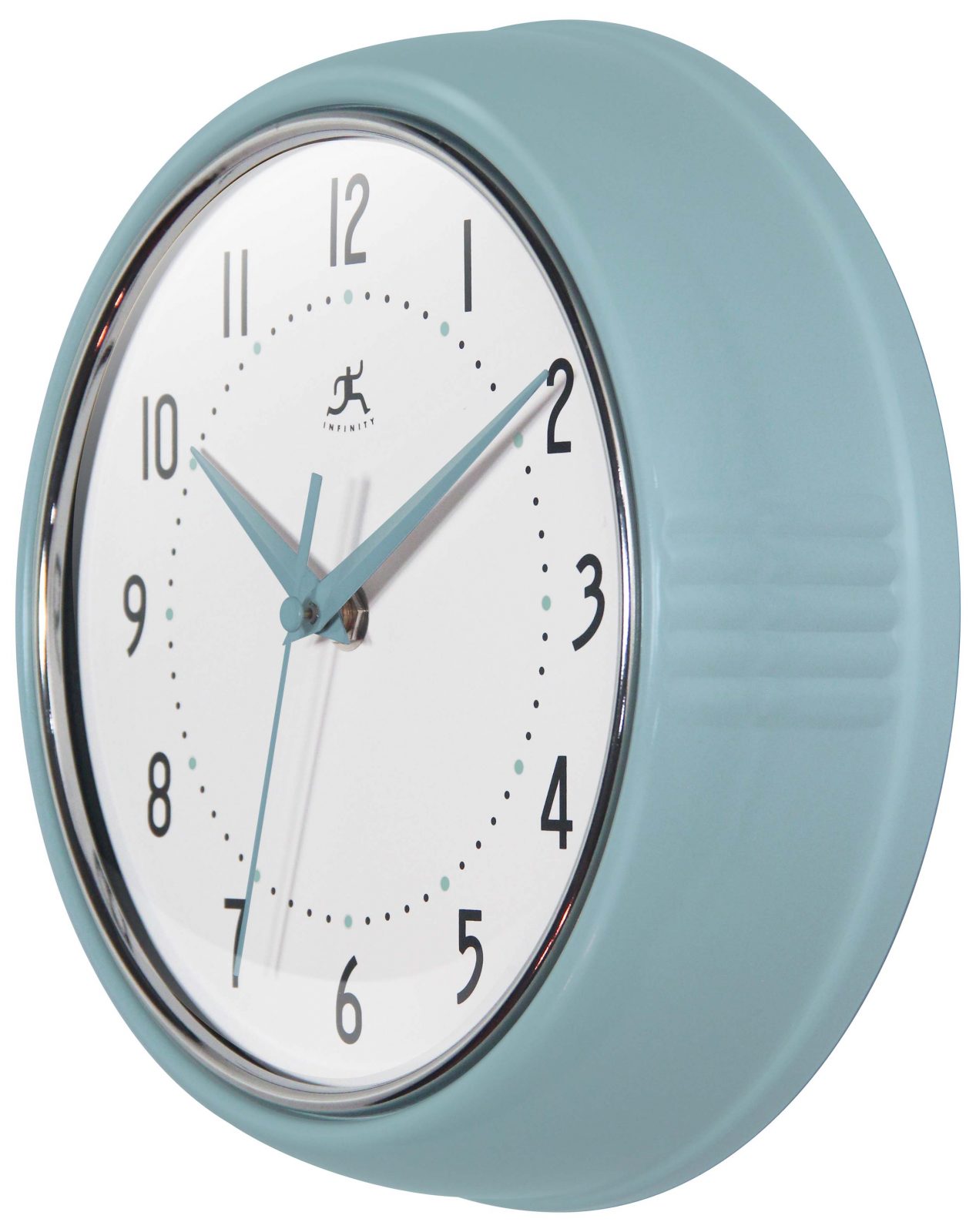 9.5 inch Retro Baby Blue; a Blue Aluminum Wall Clock | Clock by Room