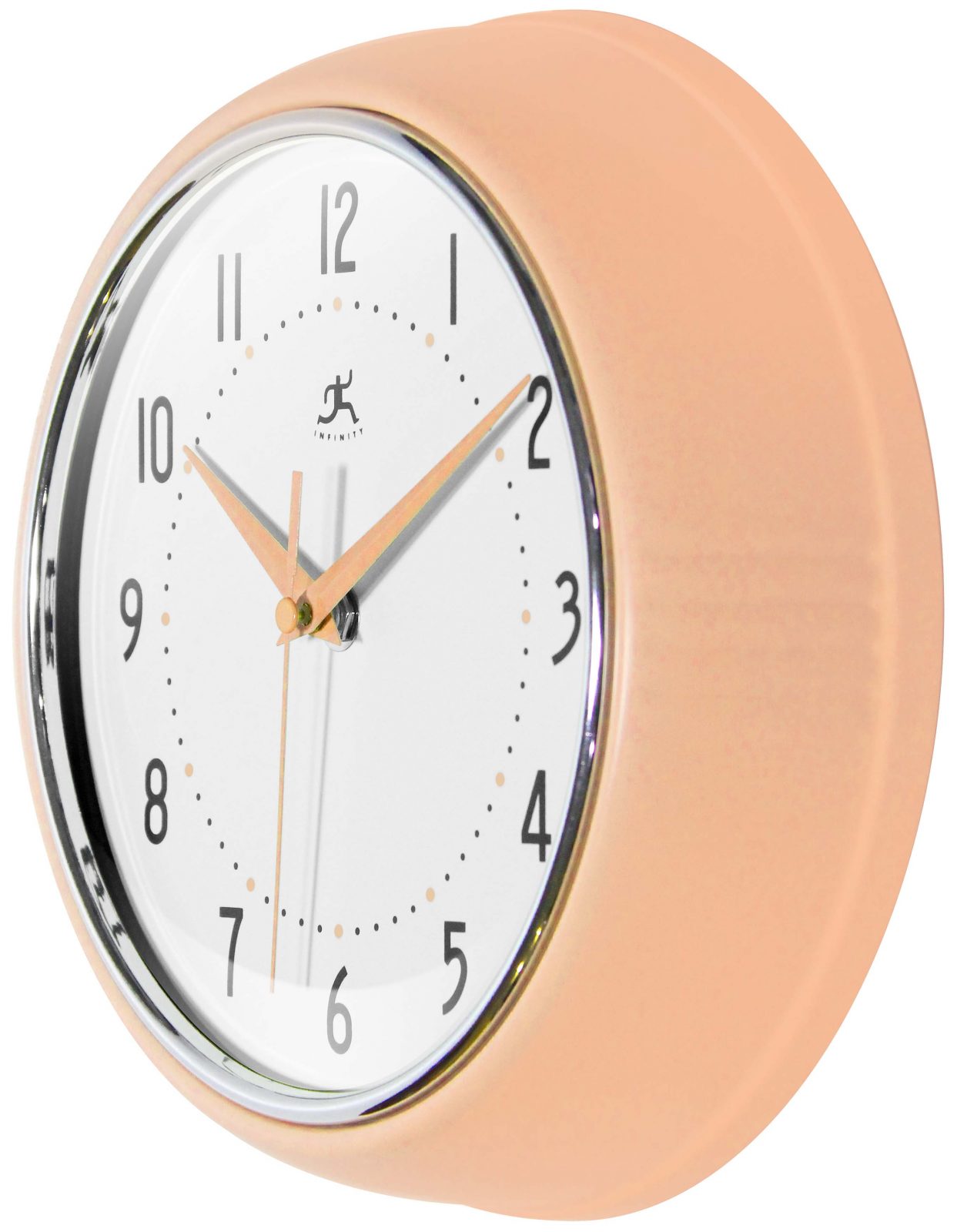 9.5 inch Retro Peach Fuzz; a Peach Aluminum Wall Clock | Clock by Room