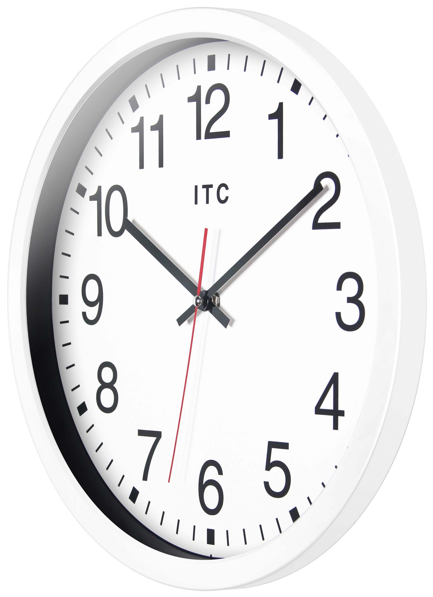 14 inch Obsidian; a White Resin Wall Clock | Clock by Room